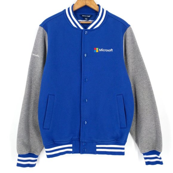 Vintage | Jackets & Coats | Vintage Microsoft Security Bomber Varsity ...